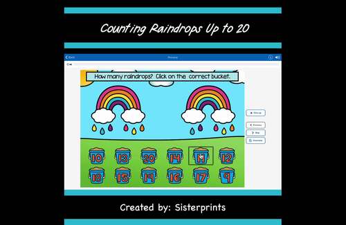 Counting Raindrops Up to 20 by Sister Prints | TPT