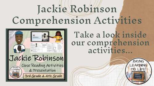 Jackie Robinson Close Reading Passage & Comprehension Activities | 3rd ...