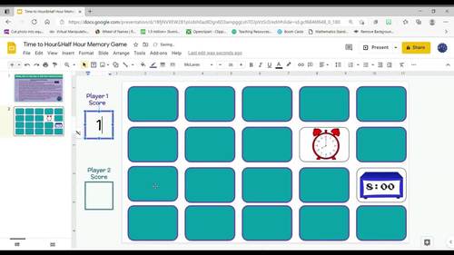 Telling Time Memory Games Bundle (Google Slides™ and PDF Format)