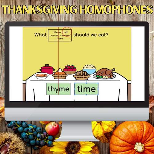 Thanksgiving Homophones Worksheets and Digital Activities plus matching ...