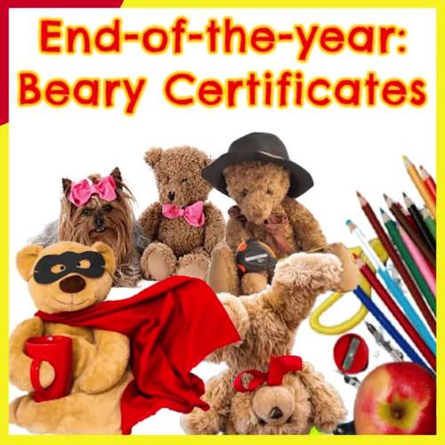 Pre-K or Kindergarten End of the Year Awards - Editable by Miss Fuzzy Bee