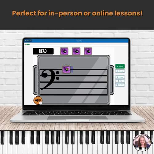 Halloween Spelling with Notes Names BOOM™ Cards Digital Activity for Piano
