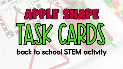Back To School STEM Activity - Apple Math Task Cards - Preschool Math ...