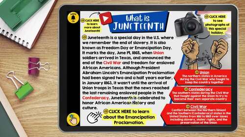 Juneteenth LINKtivity® | Digital Activity, Worksheet, Lesson Plan