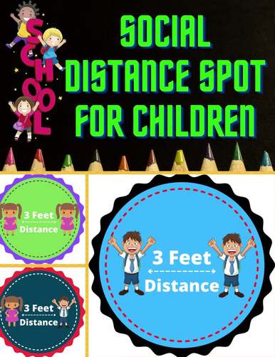 Social Distance Spot for Children by Young LearnersCo | TPT
