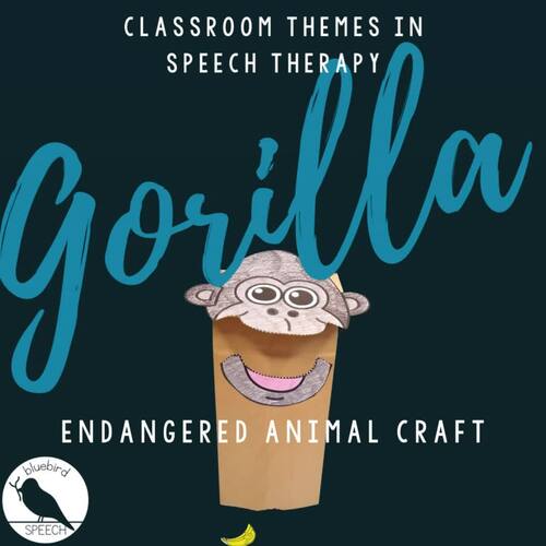 Feed the Gorilla Accordion Puppet, Paper Bag Craft, & Boom™ Cards in Speech