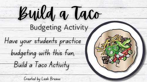 Taco Bar | Cinco de Mayo Math Activity by LB Home Education | TPT
