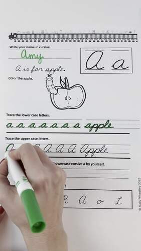 Cursive Handwriting Practice Worksheets for Upper Elementary | TPT