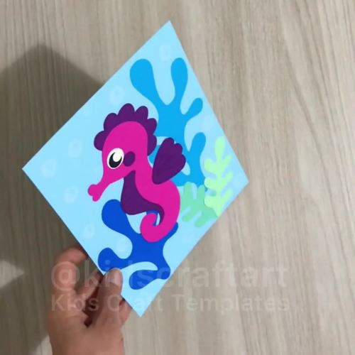 2D Shape Under the Sea Horse Craft Ocean Habitat Animals Life Crafts ...