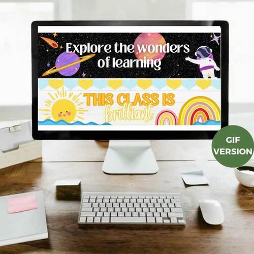 Google Classroom Headers Year Long Animated Banners BUNDLE by Siana's World