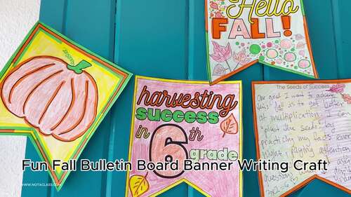 8th Grade Fall Bulletin Board Banner Writing Craft Autumn Activities ...
