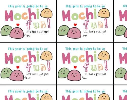 Mochi Squishy Toys Beginning of Year Gift Tag- This year is going to be ...