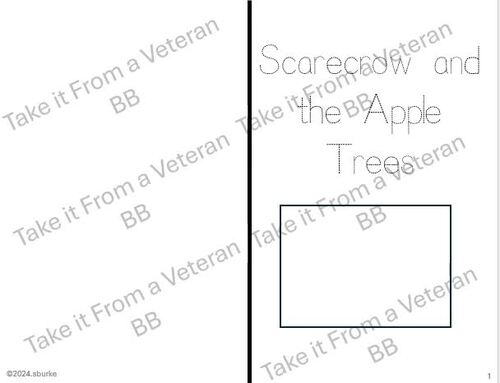 Preschool Kindergarten Literacy Center Scarecrow and the Apple Trees story