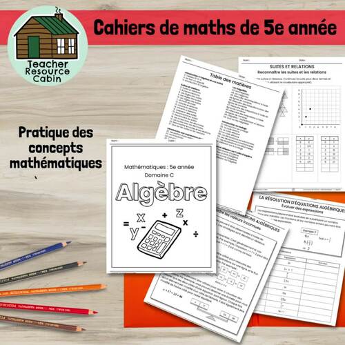 Grade 5 Ontario FRENCH Math Workbook Bundle by Teacher Resource Cabin
