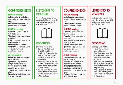 Bookmarks with Reading Strategies for Decoding and Comprehension by Ben ...