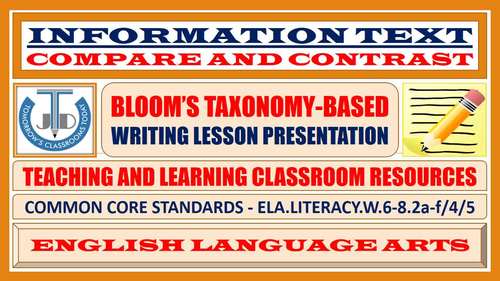 COMPARE-CONTRAST - INFORMATION TEXT - POWERPOINT PRESENTATION by JOHN ...