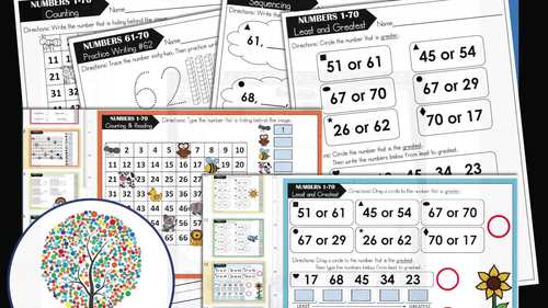 Counting and Writing Numbers 61 to 70 - Printable & Digital - Distance ...