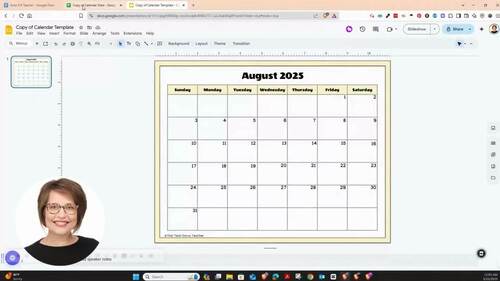 Auto-Fill Teacher Calendar Template | K–12 Planner | Google Sheets + Slides