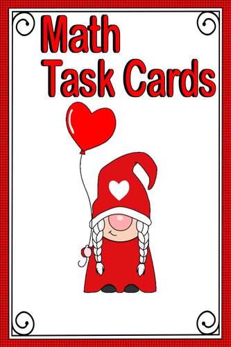 MATH COMPUTATION TASK CARDS Valentine's Day Riddles Multiplication