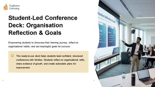 Student Led Conference Deck Organisation Reflection Goals Grades 4-12 PPTX