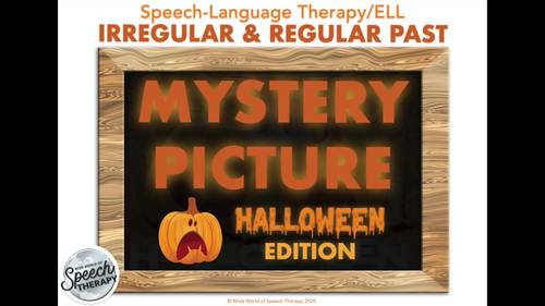 Irregular and Regular Past Tense Verbs Halloween Mystery Picture Boom ...