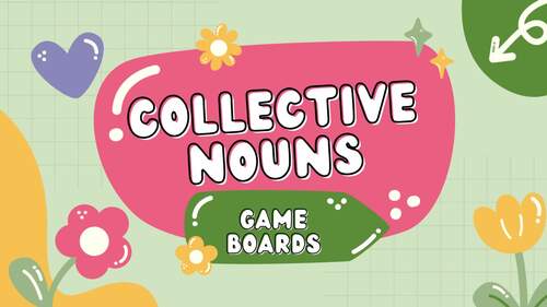 Collective Nouns Game Board Activity 2nd Grade Language Grammar ...
