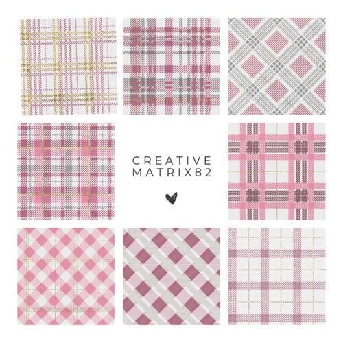 Blush Gold Plaid Digital Paper | White and Pink Plaid Patterns | TPT