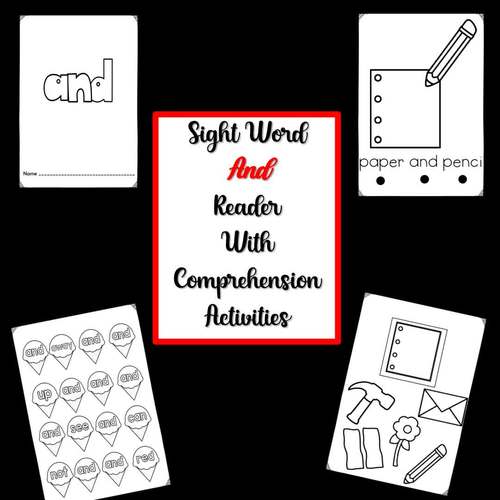AND | Sight Word Reader | Comprehension Activities by Pint Size Learners
