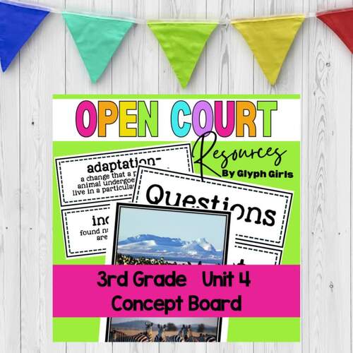 Open Court Reading 3rd Grade Unit 4 Concept Board Resources by Glyph Girls