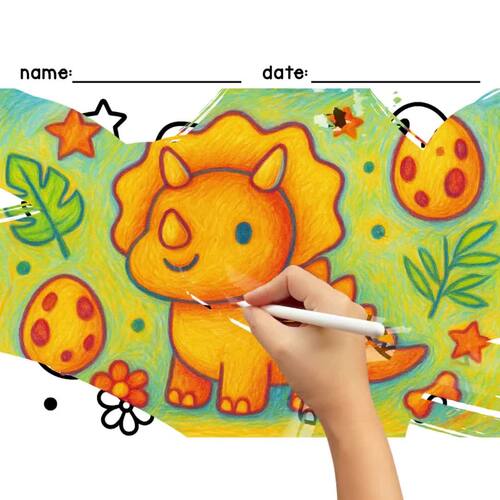Friday Coloring Pages - Dinosaur Themed | Fun Kids Activity for ...