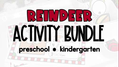 Christmas Math and Literacy Activities- Reindeer Craft and Games ...