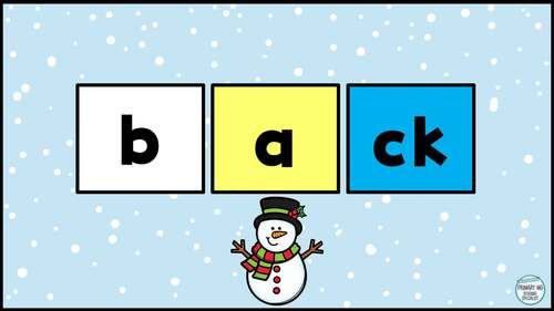 Digraph CK Snowman Phonics | Digital Blending Boards | Final CK by ...