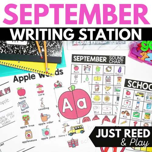 SEPTEMBER Writing Center for Preschool and K by Just Reed | TPT