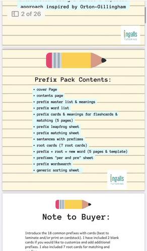 Orton-Gillingham Activities: Prefix Pack with Common Prefix Intro ...
