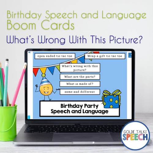 Birthday Speech and Language Boom Cards | Speech Therapy by GoldieTalks ...