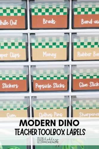 Modern Dinosaur Classroom Theme | Teacher Toolbox Labels - Editable!