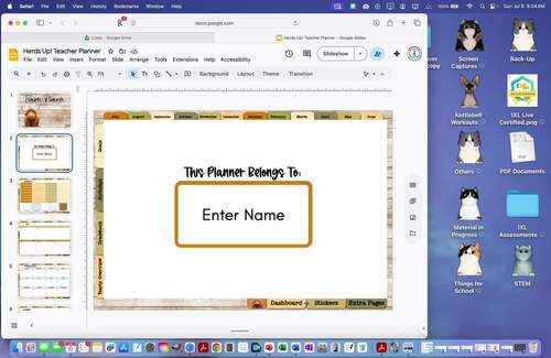 Cows | Herds Up Digital Teacher Planner Google Slides & GoodNotes