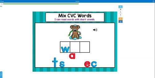 Short Vowel Mix Phonics Boom Cards™ CVC Words Digital Task Cards