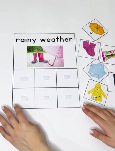 Dress the Weather and Season Life Skills Special Ed Clothes Sort Spring ...
