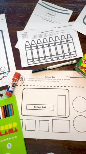 Back to School Crafts for Preschool and Kinder Students, Easy No Prep ...