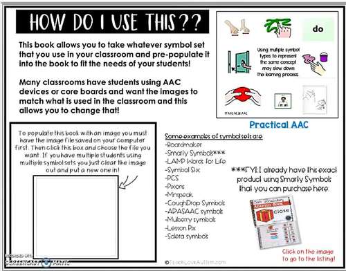 Core Vocabulary Editable Symbol Adapted Book: CLOSE by Teach Love Autism