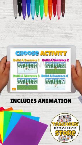 Winter Sentence Building Digital Resource by Teachers Resource Store
