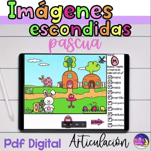 Pascua Articulación | Spanish Easter Hidden Pictures Articulation ...