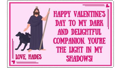 Historical Valentine's Day Cards for Greek Gods and Goddesses | TPT