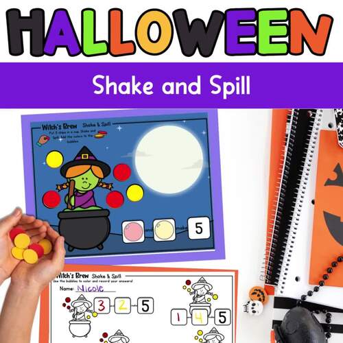 Halloween Shake and Spill Numbers 3-10 - Ways to Make Numbers to 10 - Math