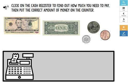 Understanding money Listen and count the money Boom Cards digital activity