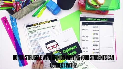 Opinion Writing Unit | Analyze Two Texts on the Same Topic | Graphic ...