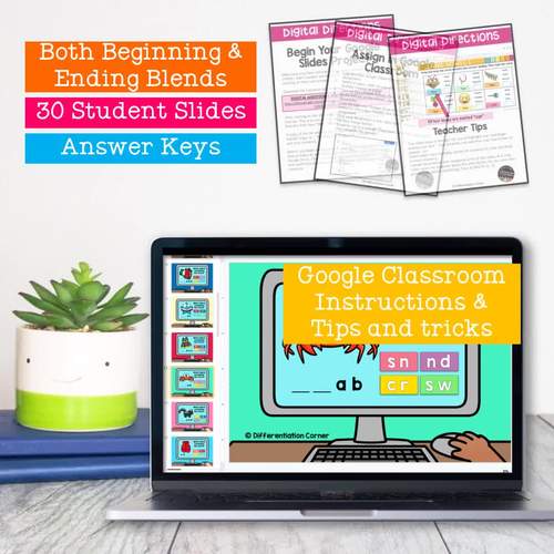 Consonant Blends Beginning Blends & Ending Blends Digital Resource