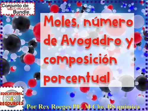 El número de Avogadro moles y la composición porcentaje conjunto ...