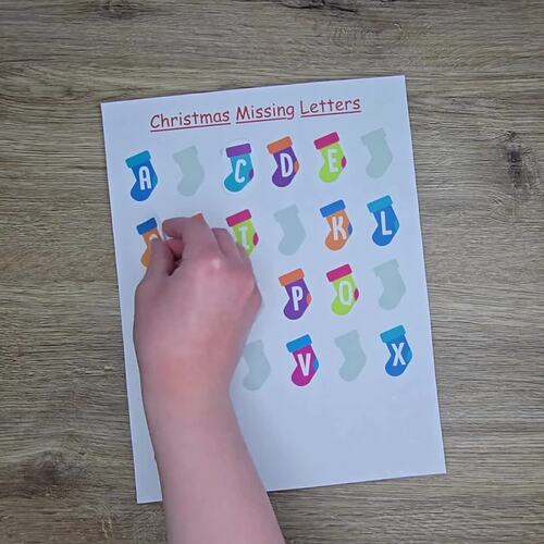 Christmas Missing Letters Activity by HH Fun and Learning | TPT